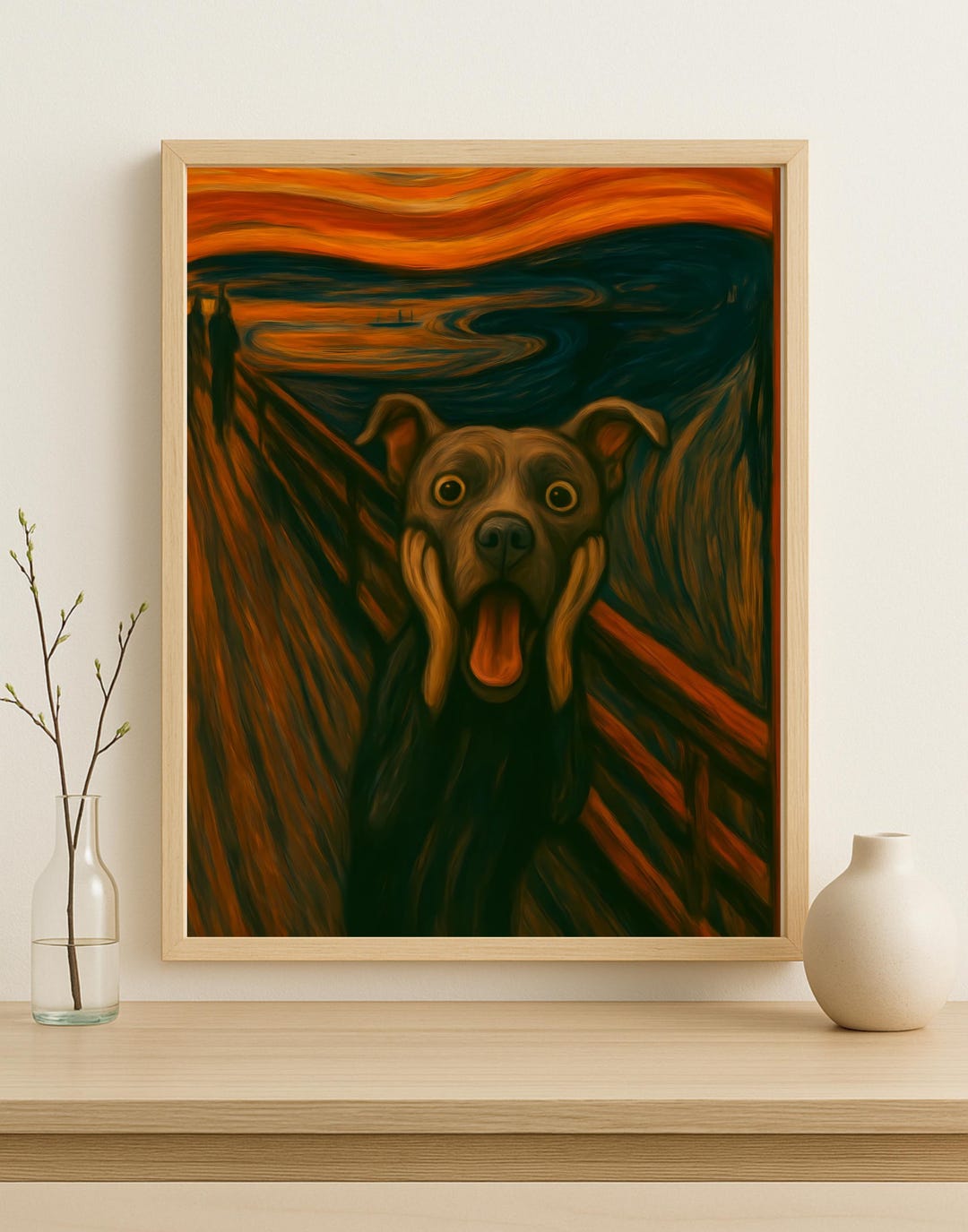 The Scream Dog Puzzle: Pit Bull Edition | Famous Art Woofs Series - Etsy