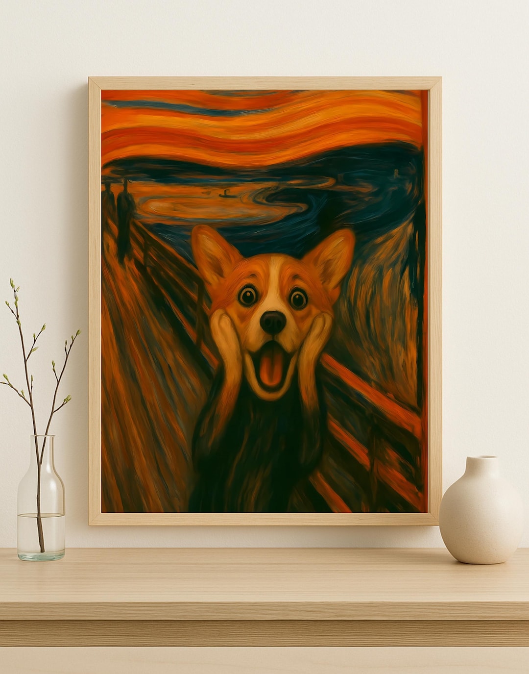 The Scream Dog Puzzle – Corgi Edition, Famous Art Woofs Series - Etsy