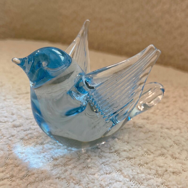 Blown Glass Bluebird - Etsy