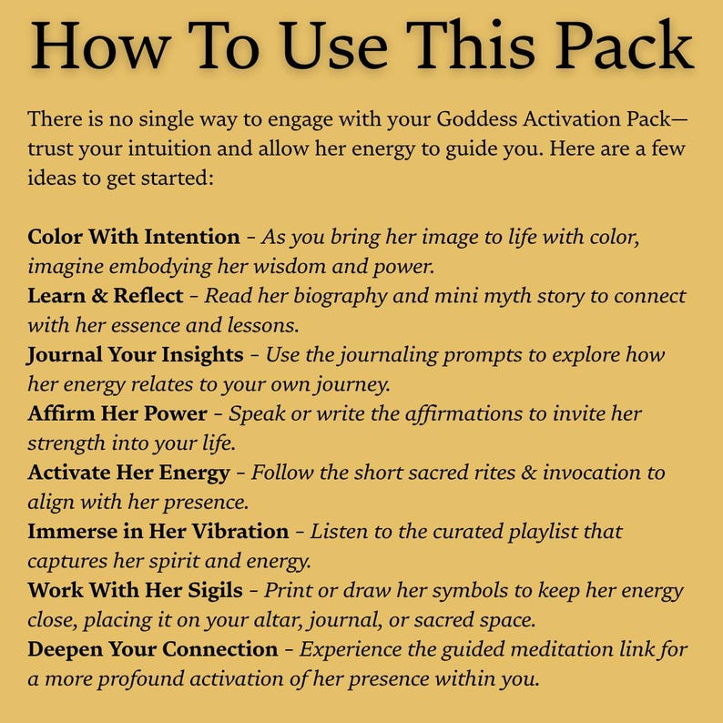 Oshun Goddess Activation for Love, Sensuality & Abundance - Etsy