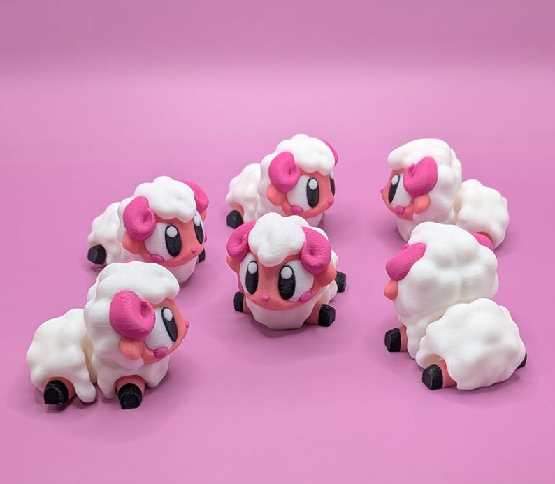 3D Printed Articulating Sheep Fidget Toy | Cute Farm Animal Desk Buddy ...