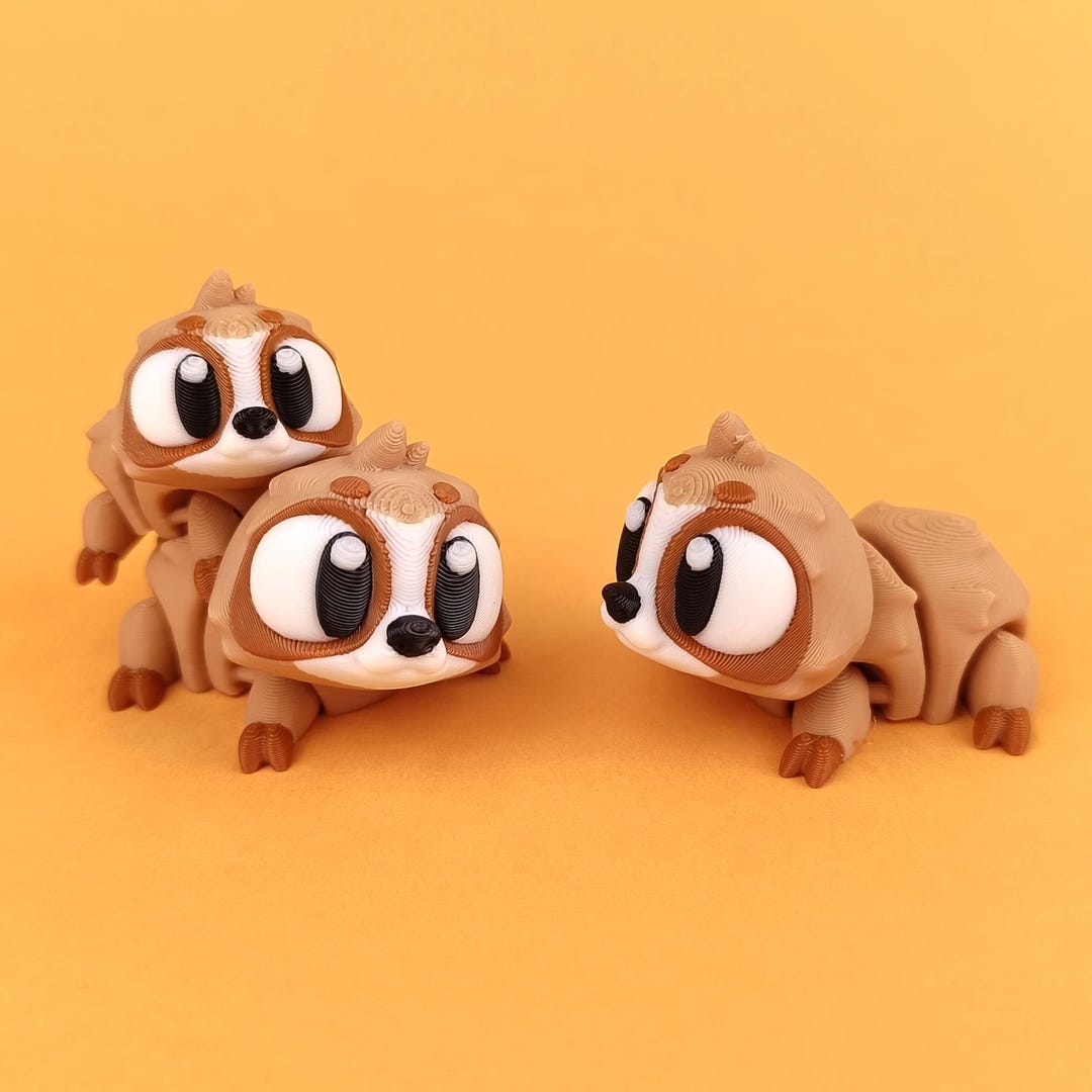 3D Printed Articulating Sloth Fidget Toy | Cute Animal Desk Buddy ...