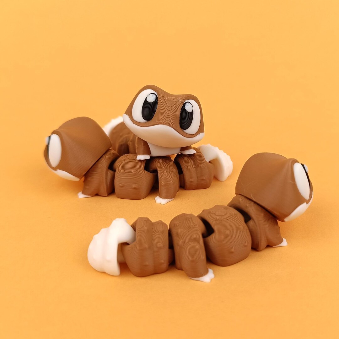 3D Printed Articulating Gecko Fidget Toy | Flexible Reptile Desk Buddy ...