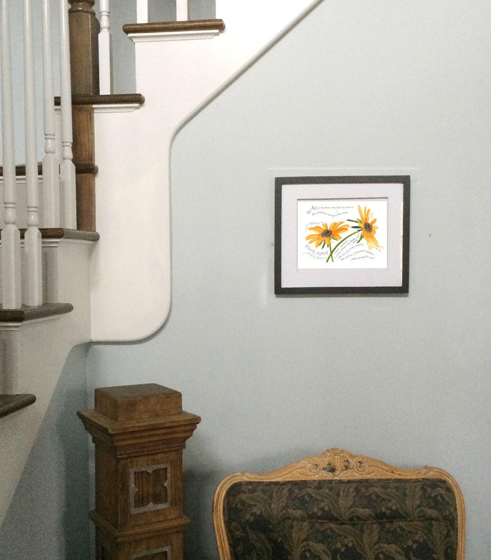 Black-eyed Susan, Poem Giclee Print From Original Watercolor Painting ...