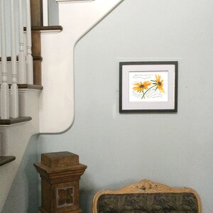 Black-eyed Susan, Poem Giclee Print From Original Watercolor Painting ...