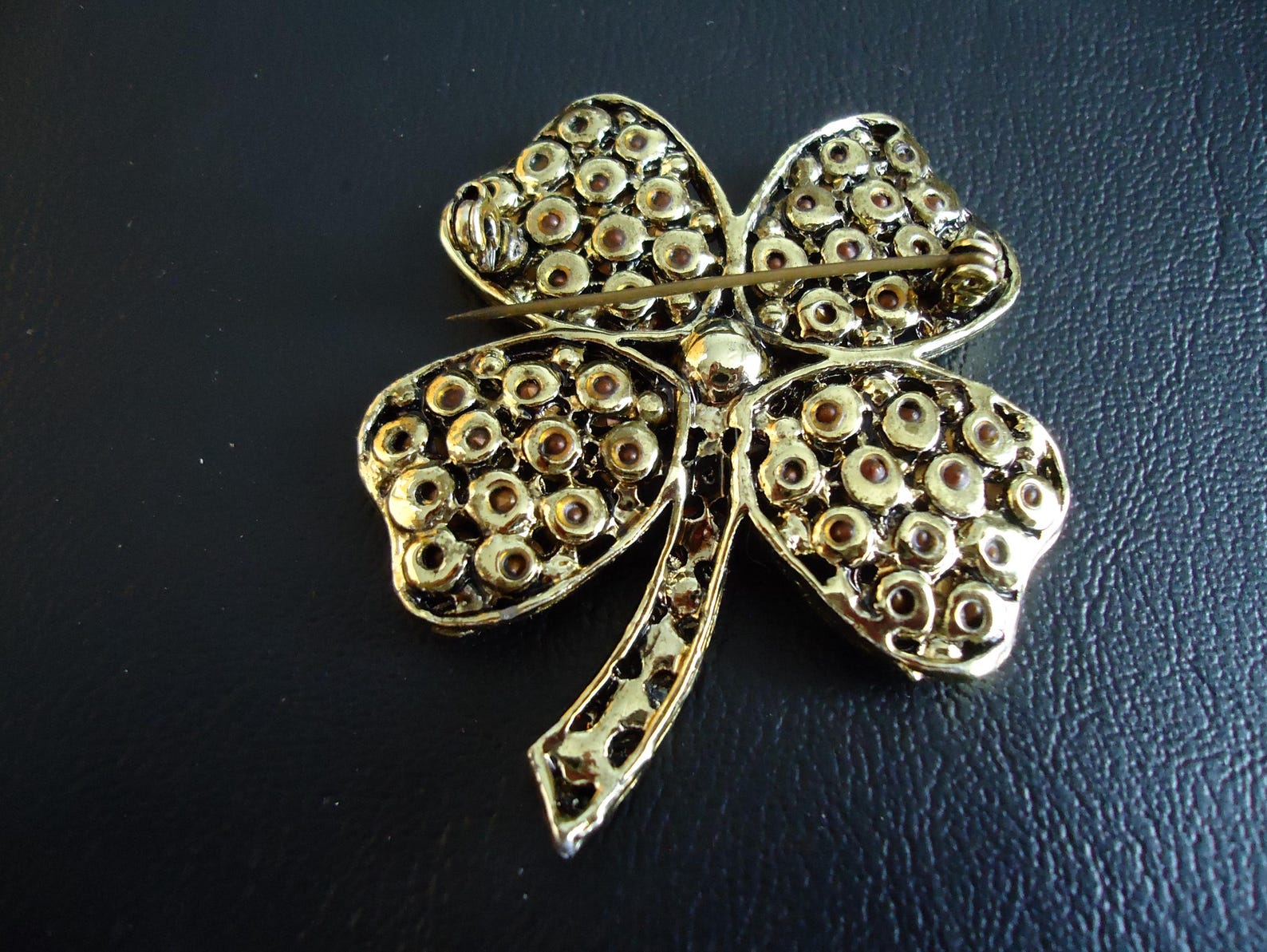 Delizza and Elster A/k/a Juliana Four Leaf Clover Flower Figural Brooch ...