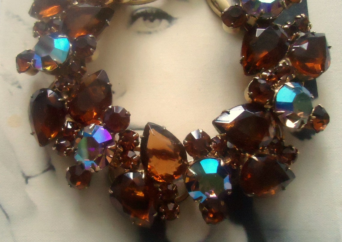 Delizza and Elster A/k/a Juliana Opulent Open Back Cognac Pear Shaped ...