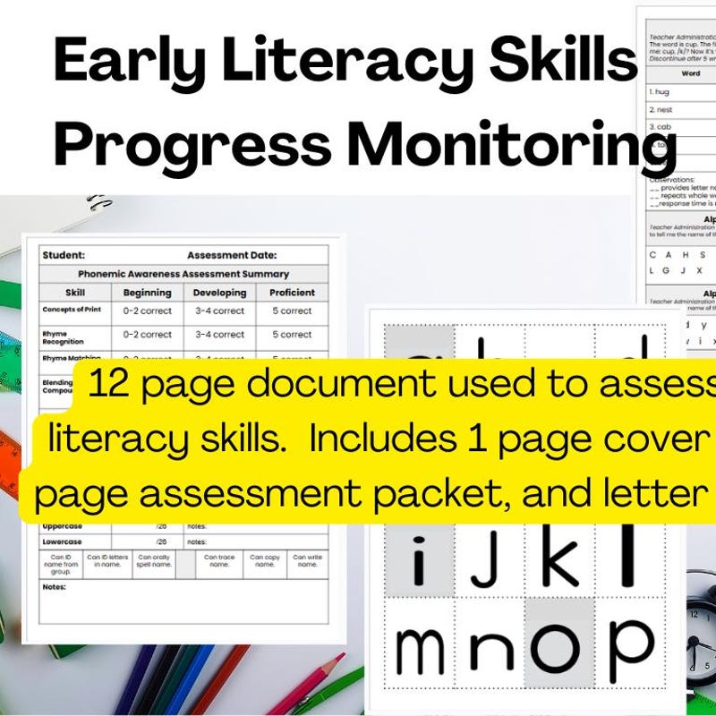 Preschool Assessment - Etsy