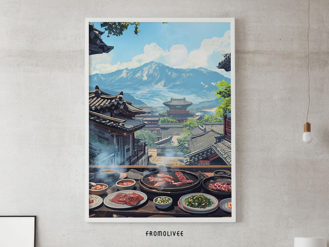 Korea Wall Art – Asian Aesthetic Poster, Food and House Art, Digital ...