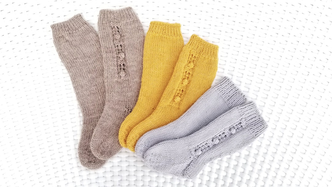 Instant Download Knee High Baby Socks PDF English Pattern. Hand Knit ...