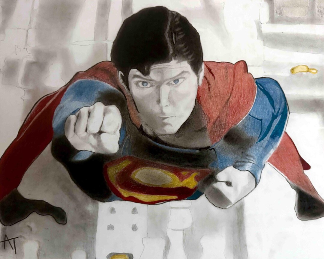 Christopher Reeve Fan Art Charcoal Print - Etsy