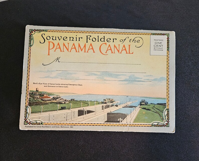 Vintage Postcards the Panama Canal Souvenir Fold-out Postal Booklets ...