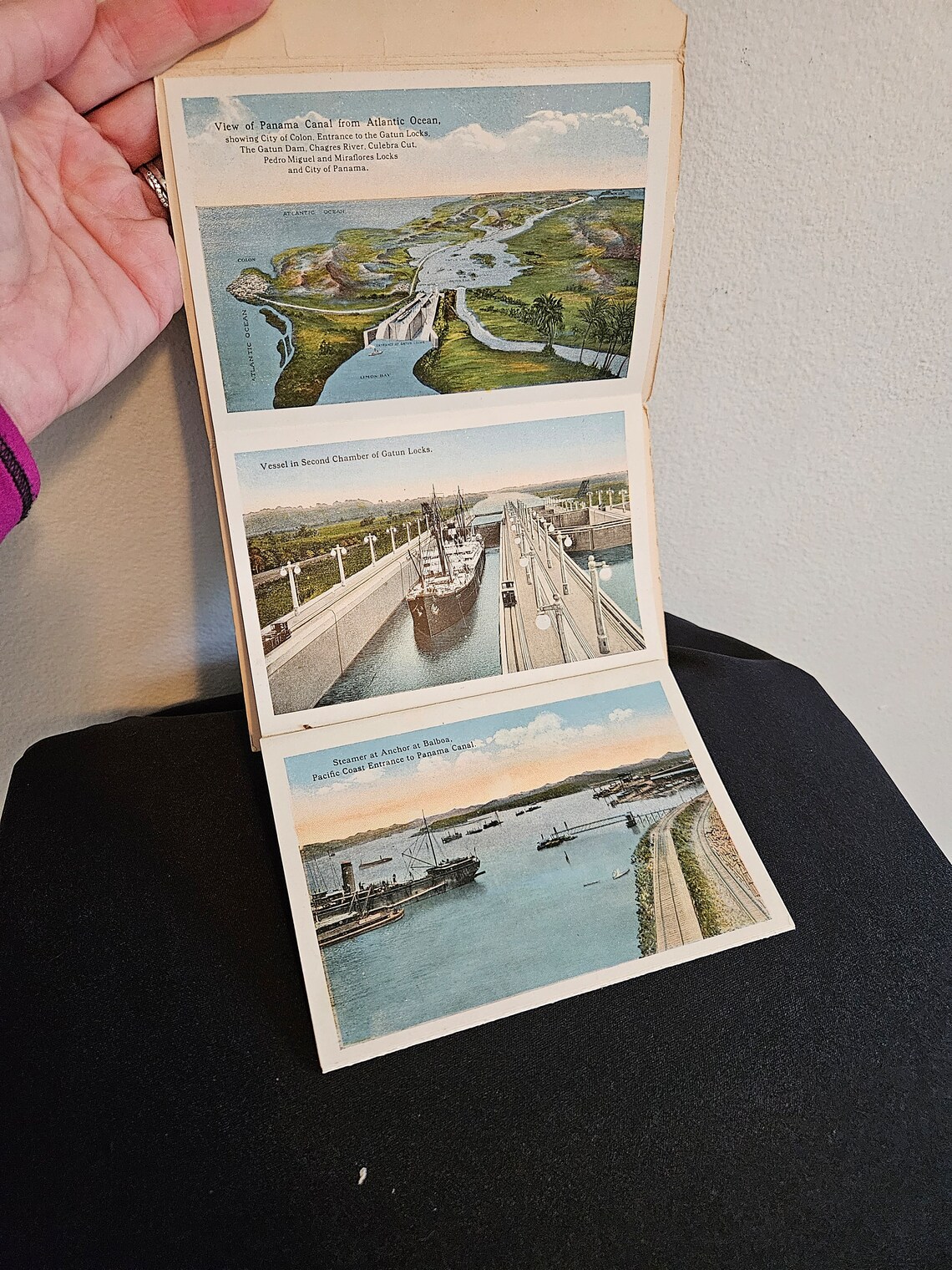 Vintage Postcards the Panama Canal Souvenir Fold-out Postal Booklets ...