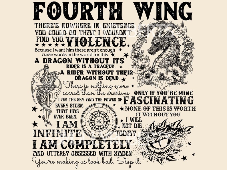 Fourth Wing Quote SVG Rebecca Yarros PNG Dragon Rider Png - Etsy Denmark