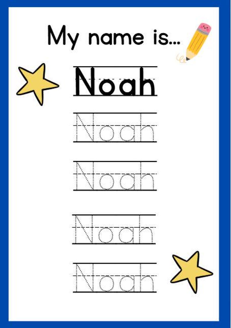 Editable Name Practice Worksheet – Personalized Handwriting Printable ...