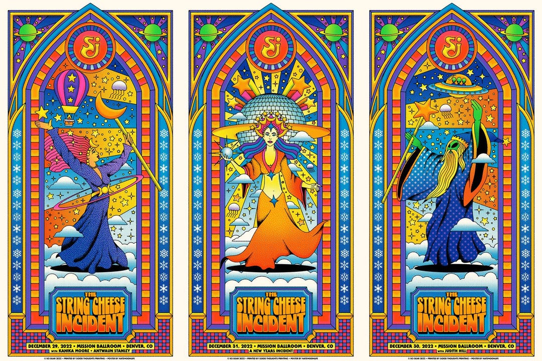 String Cheese Incident • NYE 2022 • 12"x24" - Etsy