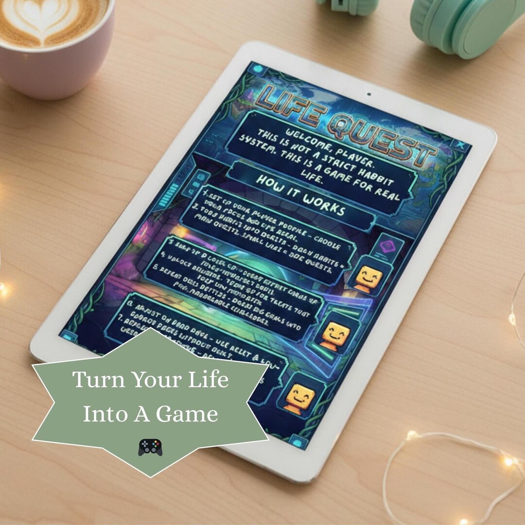 Gamified Digital Planner-goodnotes, ADHD Habits Tracker, Daily Life ...