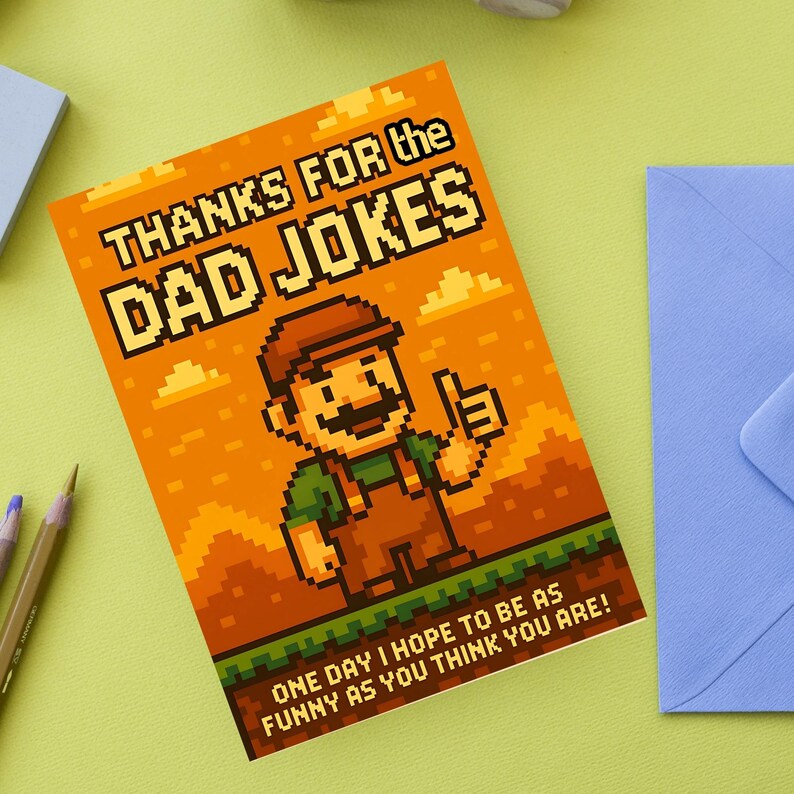 Dad Joke Printable Card for Father's Day Gaming Card From Daughter My ...