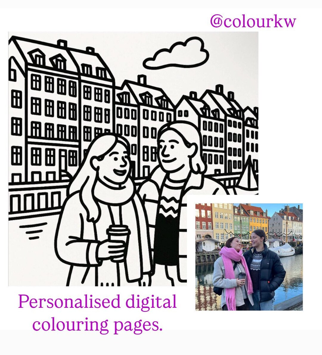 Personalised Digital Colouring Pages. - Etsy UK