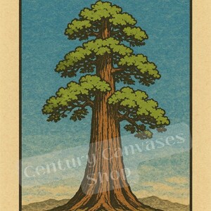 Sequoia National Park Art Print – Vintage Style Poster, Retro Travel ...
