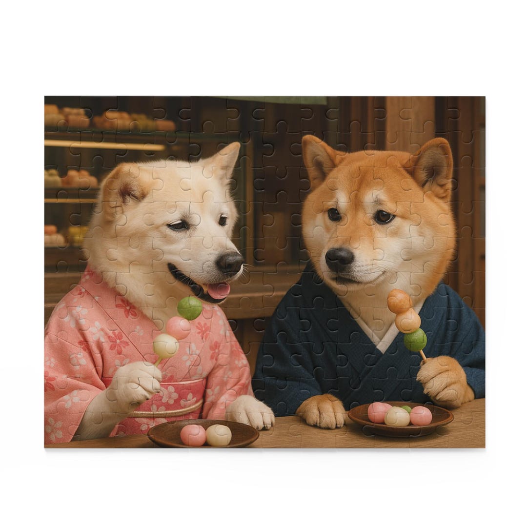 Adorable Bal and Rin -themed Puzzle Featuring Shiba Inu Treat Time, 120 ...