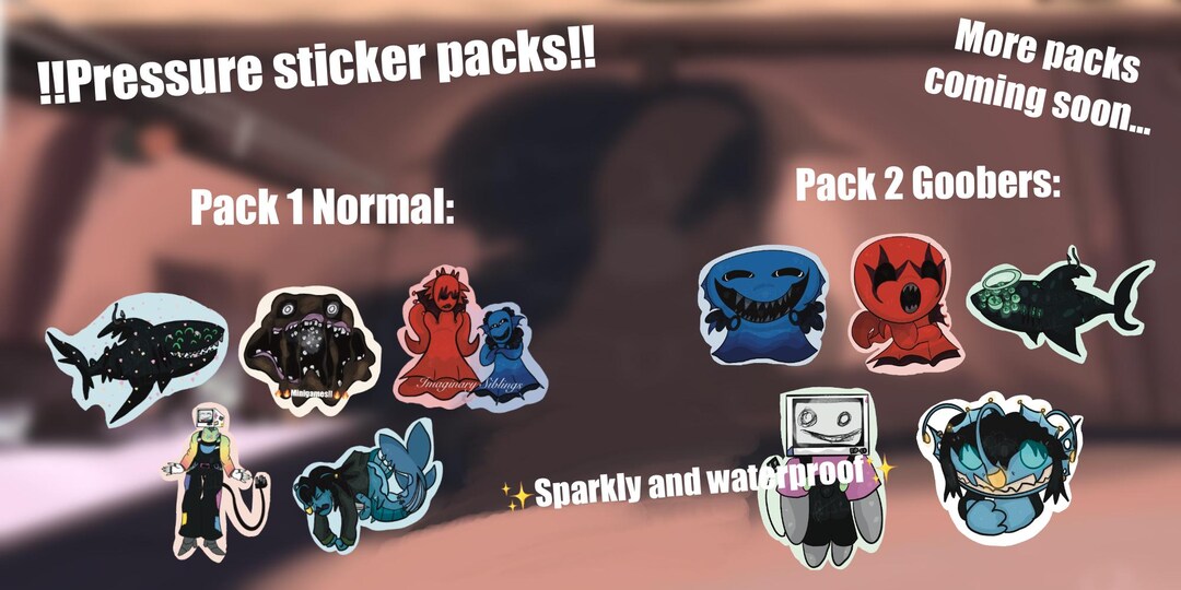 LIMITED TIME!! ROBLOX Pressure Sticker Packs! Waterproof Sparkly ...