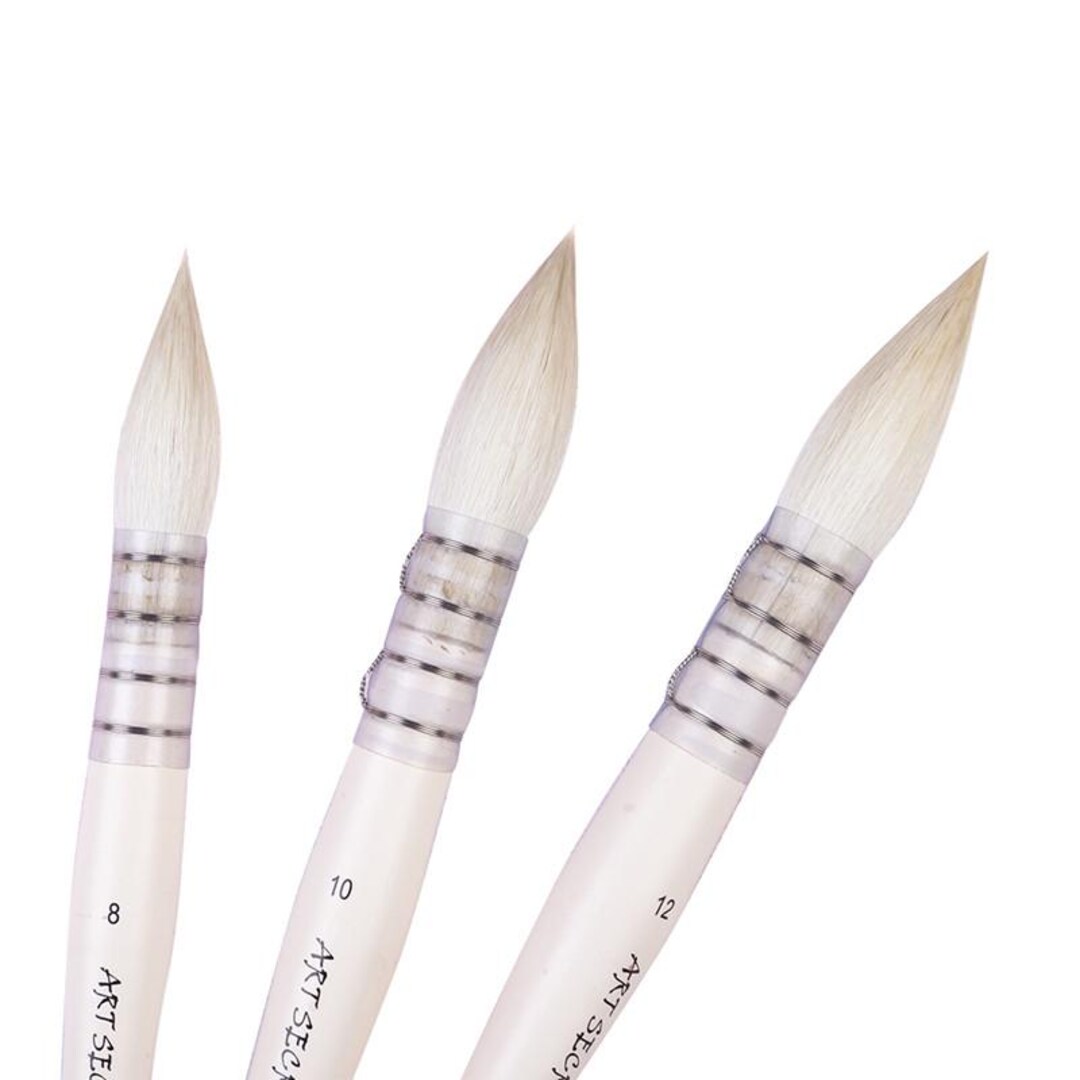 Wool Bristle Wooden Handle Watercolor Pen Brush - Etsy