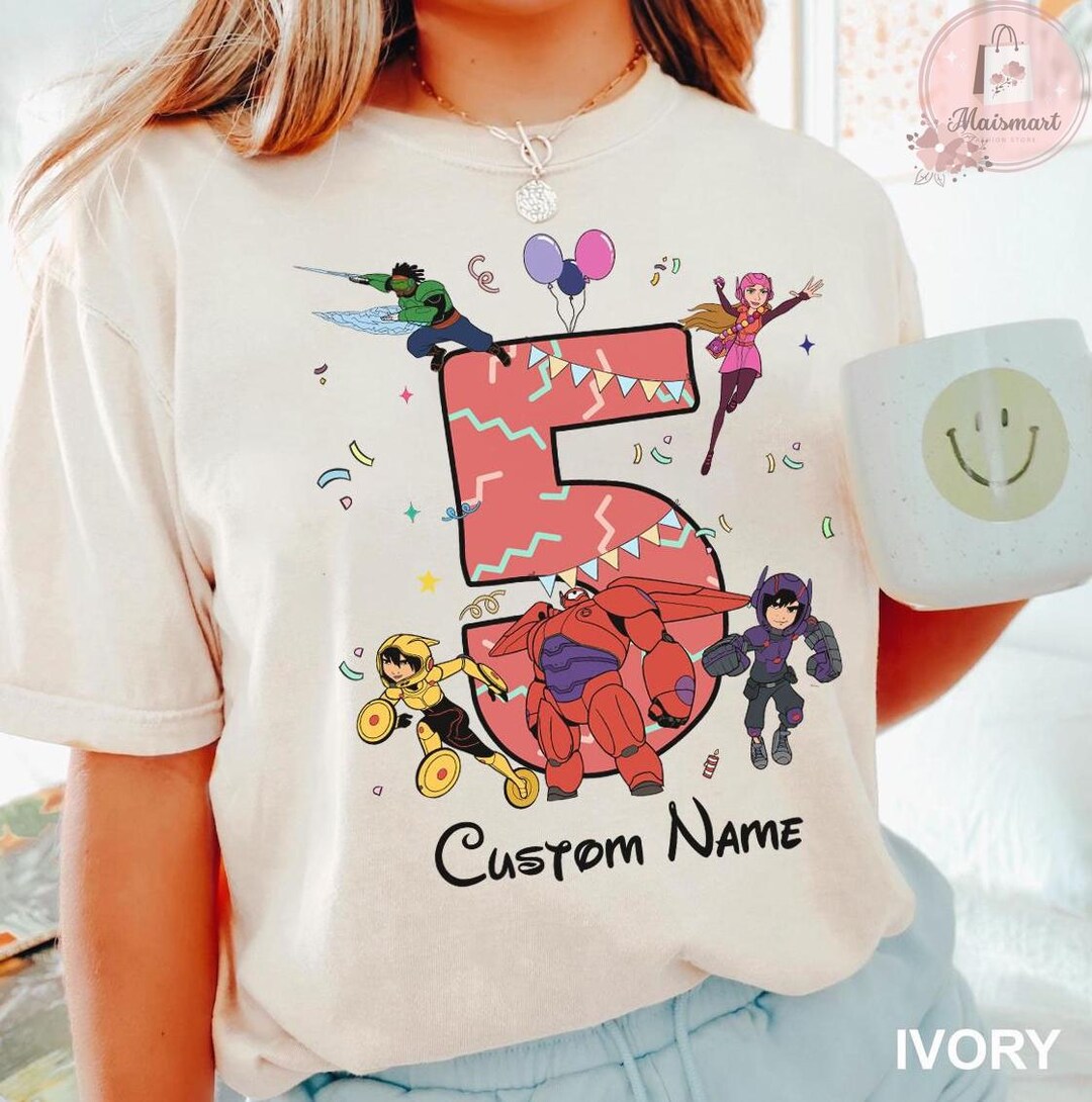 Personalized Big Hero 6 Baymax Disney Birthday T-shirt, Kid Shirt, Hiro ...