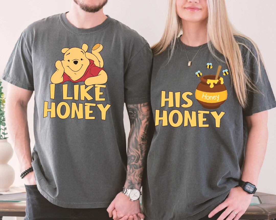 Retro 90s Winnie the Pooh Couple Tee, Crop Top, Disney Matching Shirt ...