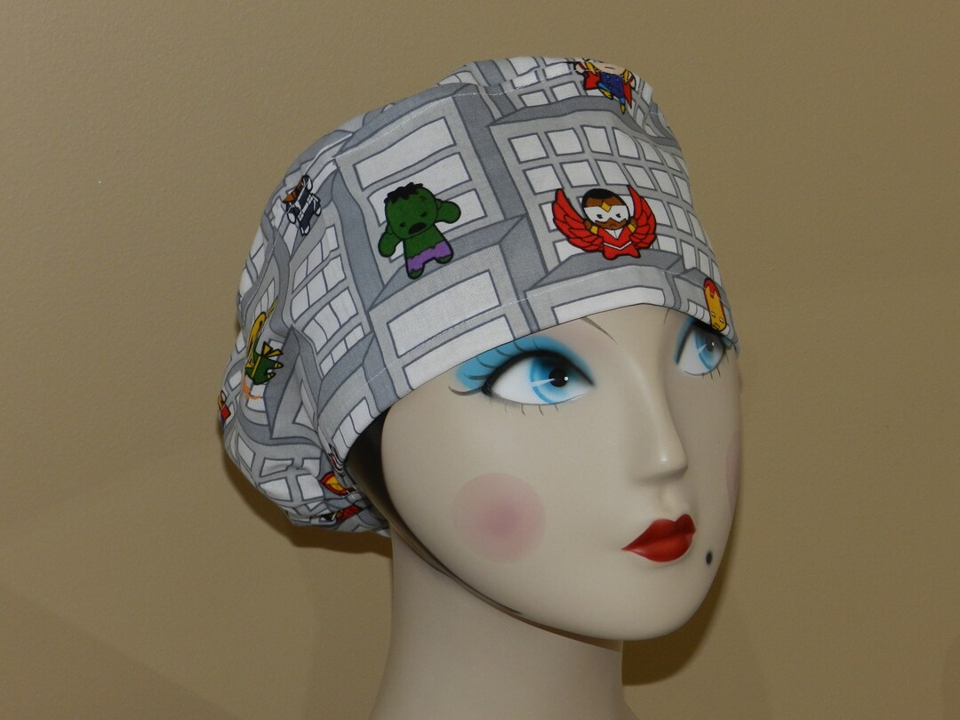 Marvel Super Heroes European Style Surgical Scrub Cap With Toggle - Etsy