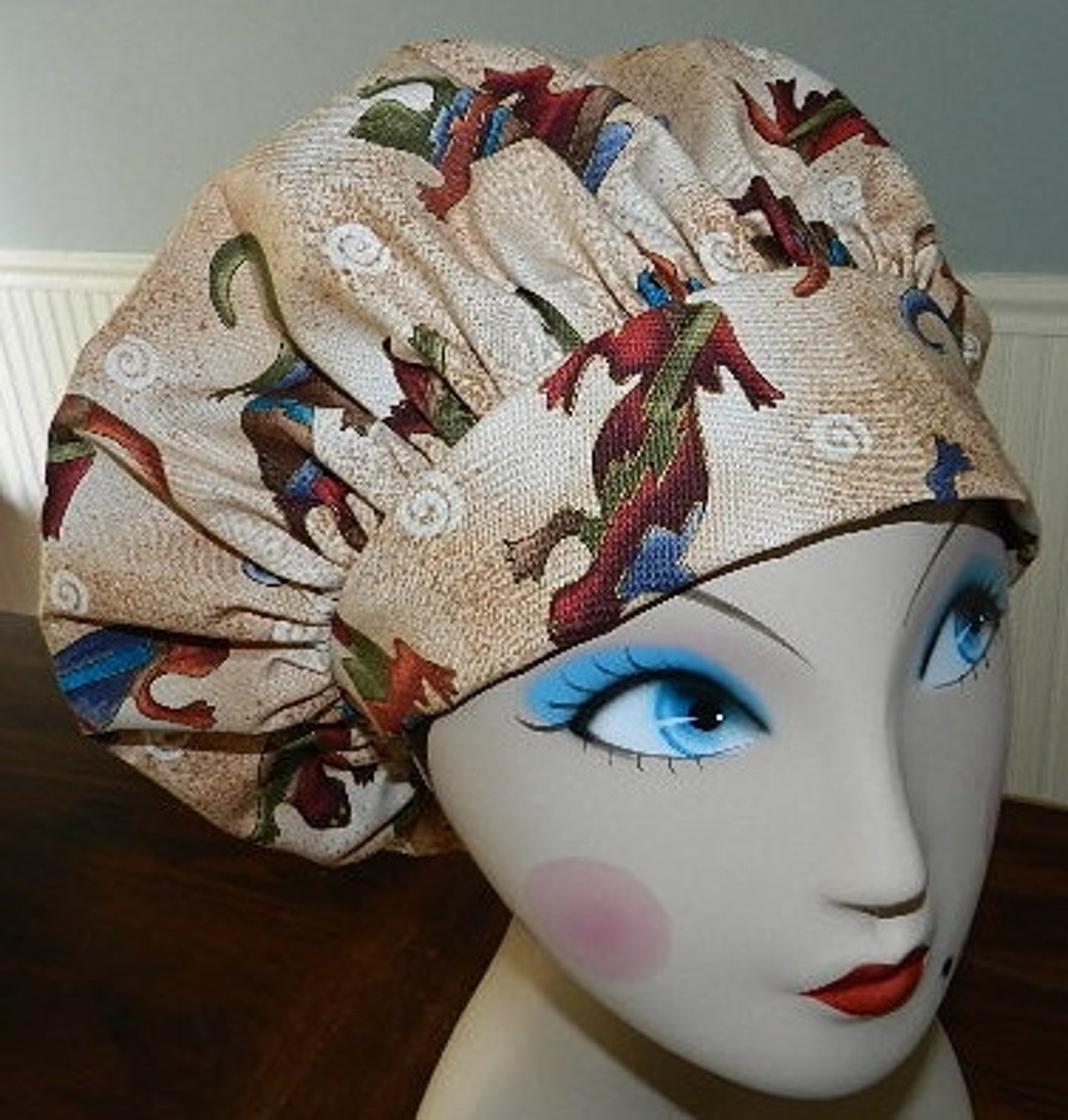 Salamanders With Gold Mini Bouffant Surgical Cap /bakers Cap - Etsy