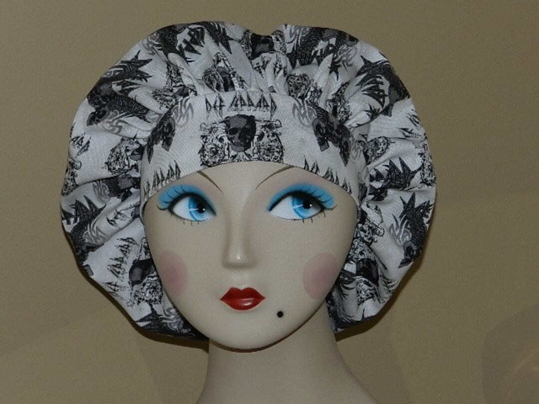 Def Leppard Bouffant Surgical Cap Bakers Cap/chef - Etsy