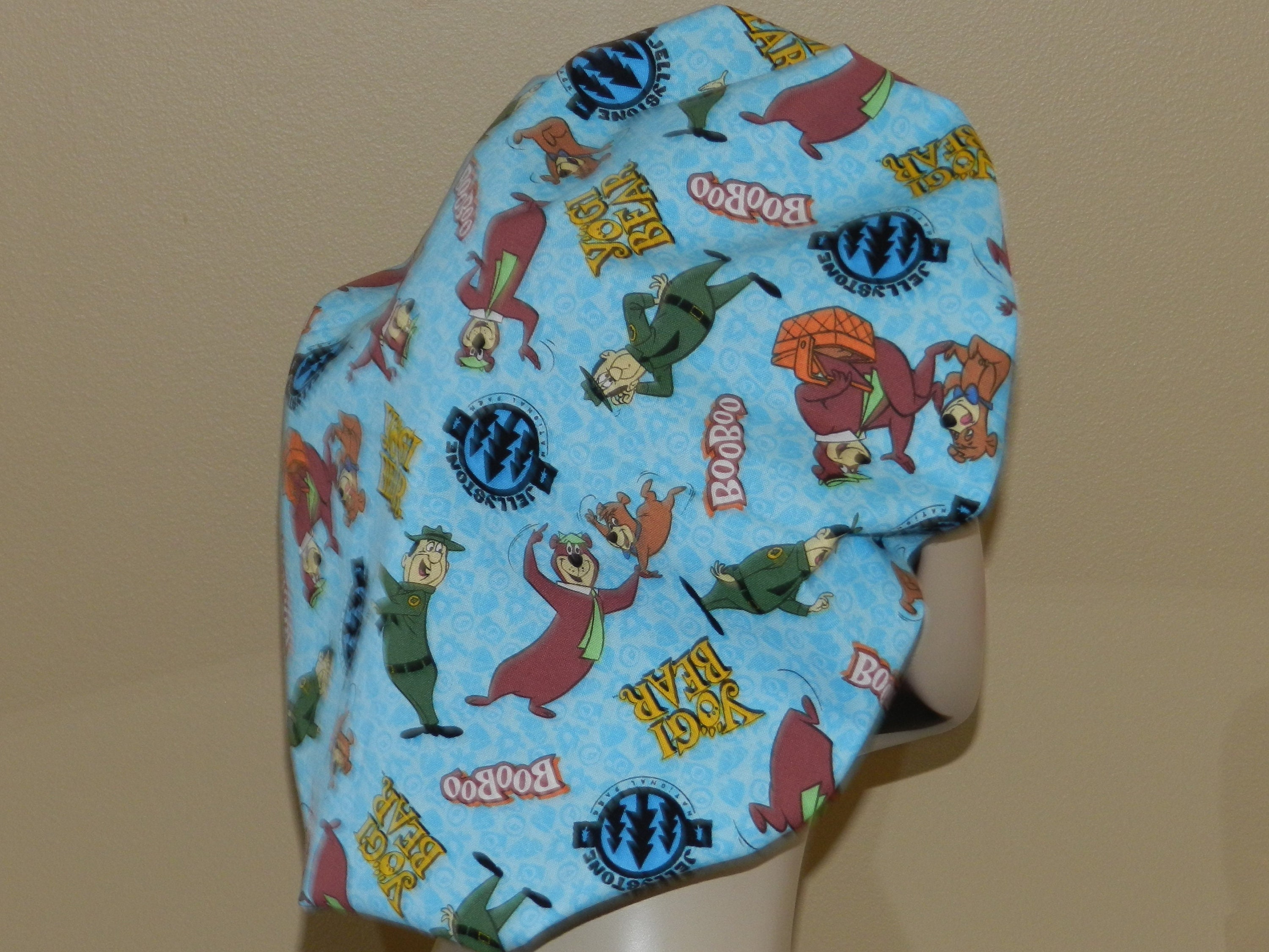 70's Cartoon Banded Bouffant Surgical Cap Bakers Cap/vet Surgi Cap/food ...