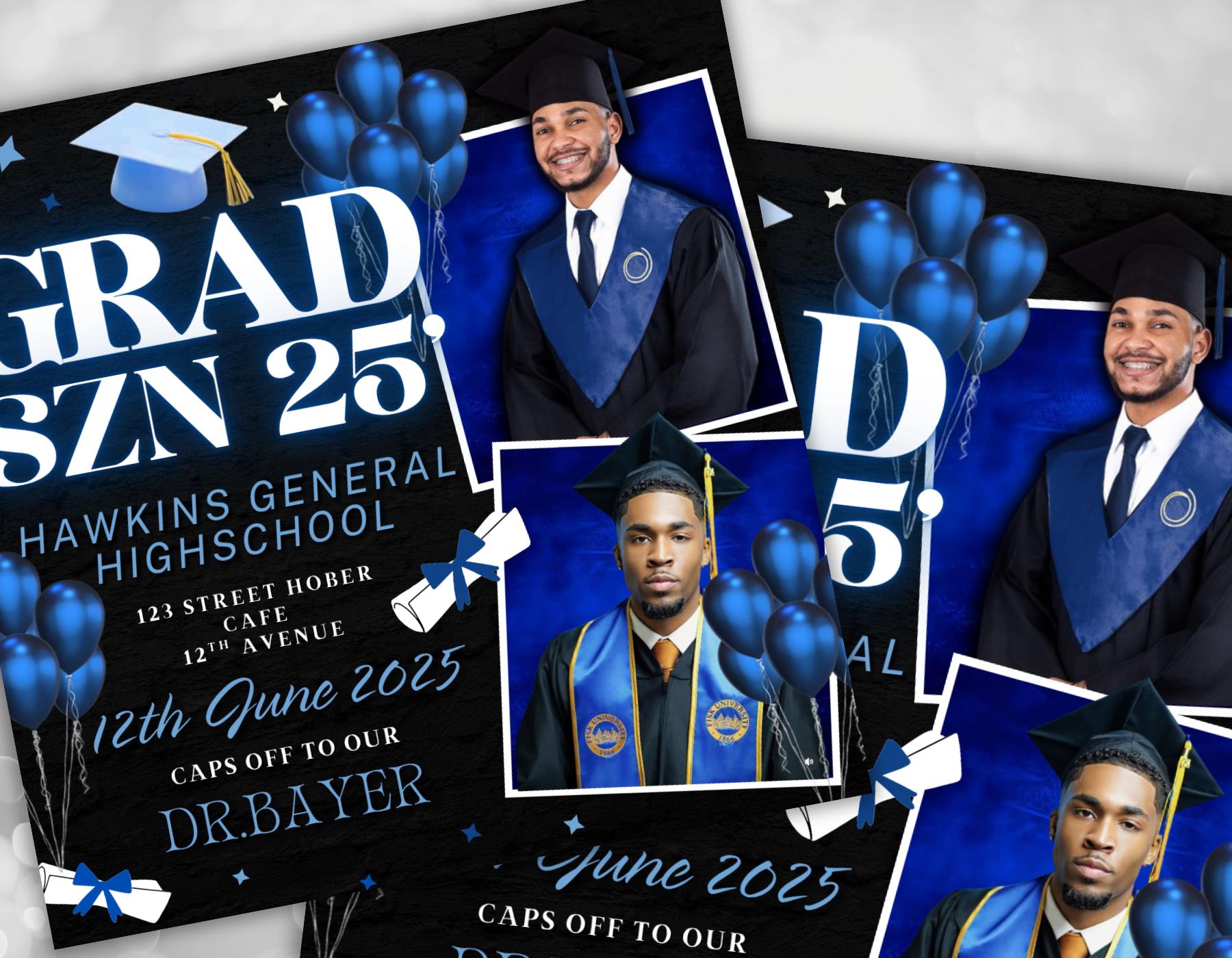 Graduate Flyer, Graduation Party Flyer, Graduation Invitation, College ...