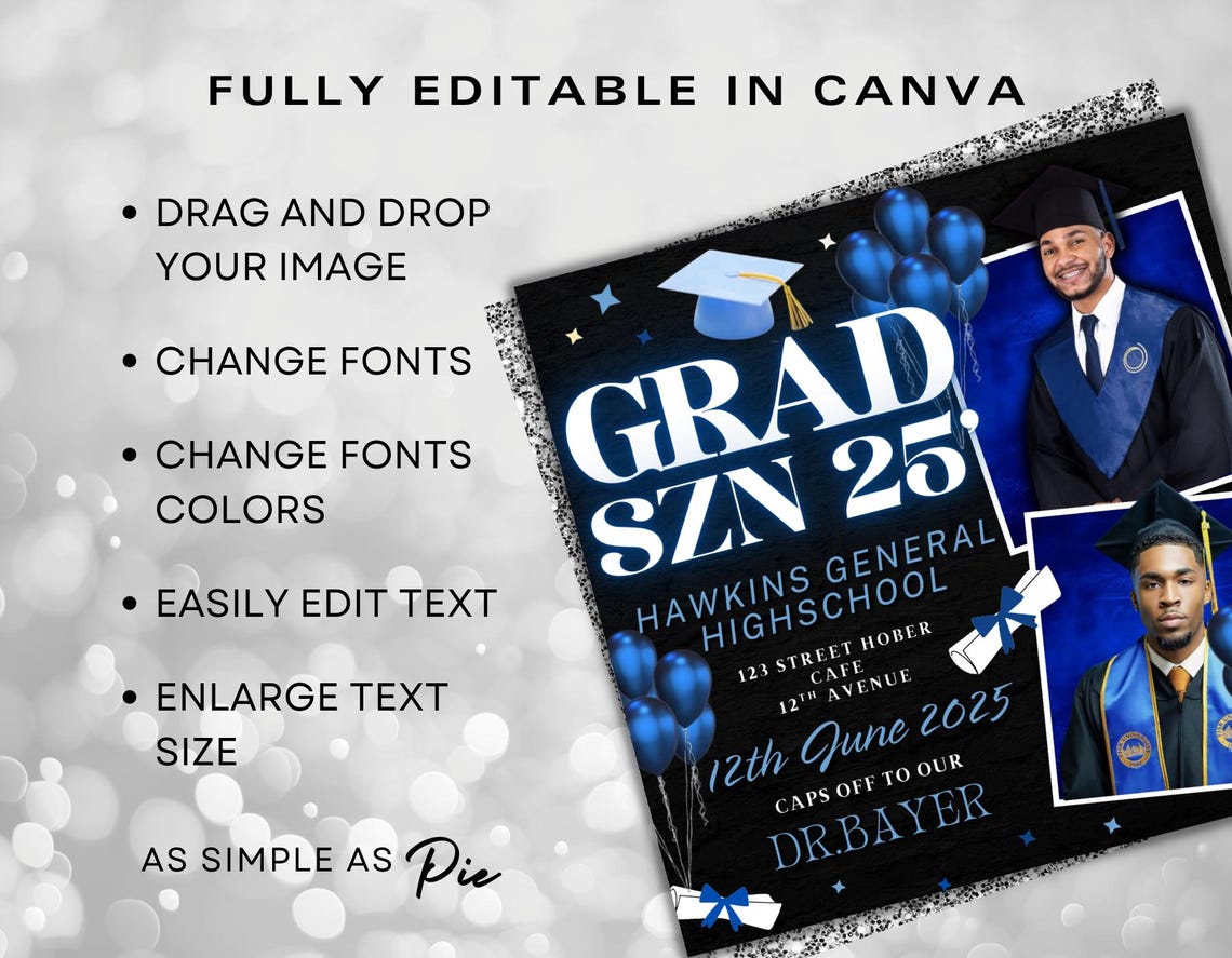 Graduate Flyer, Graduation Party Flyer, Graduation Invitation, College ...