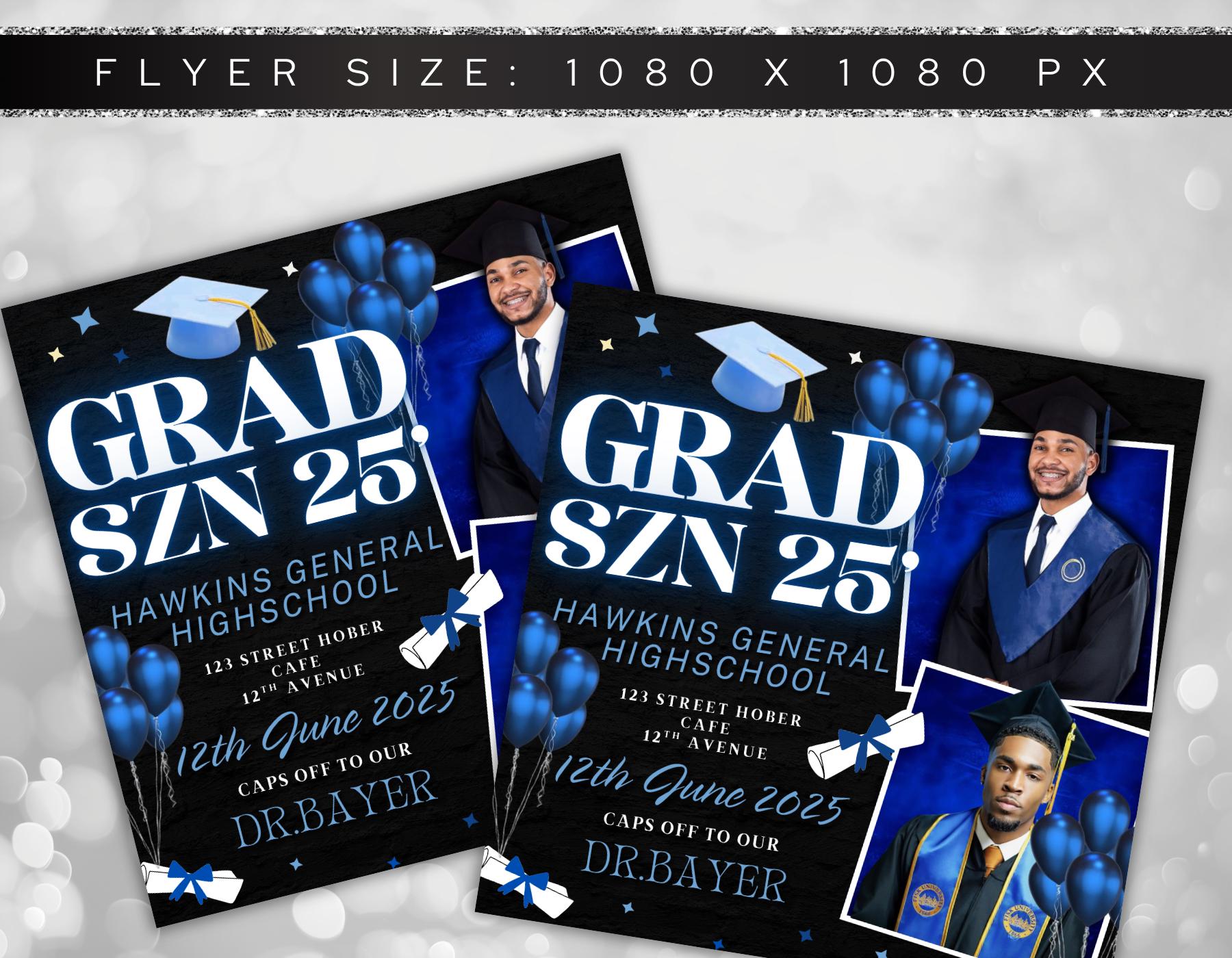 Graduate Flyer, Graduation Party Flyer, Graduation Invitation, College ...