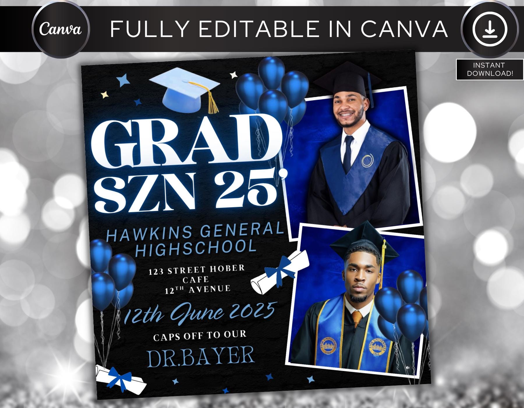 Graduate Flyer, Graduation Party Flyer, Graduation Invitation, College ...