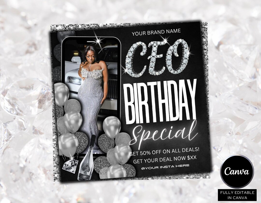 CEO Birthday Flyer, CEO Birthday Sale, Virgo Birthday Flyer, CEO ...