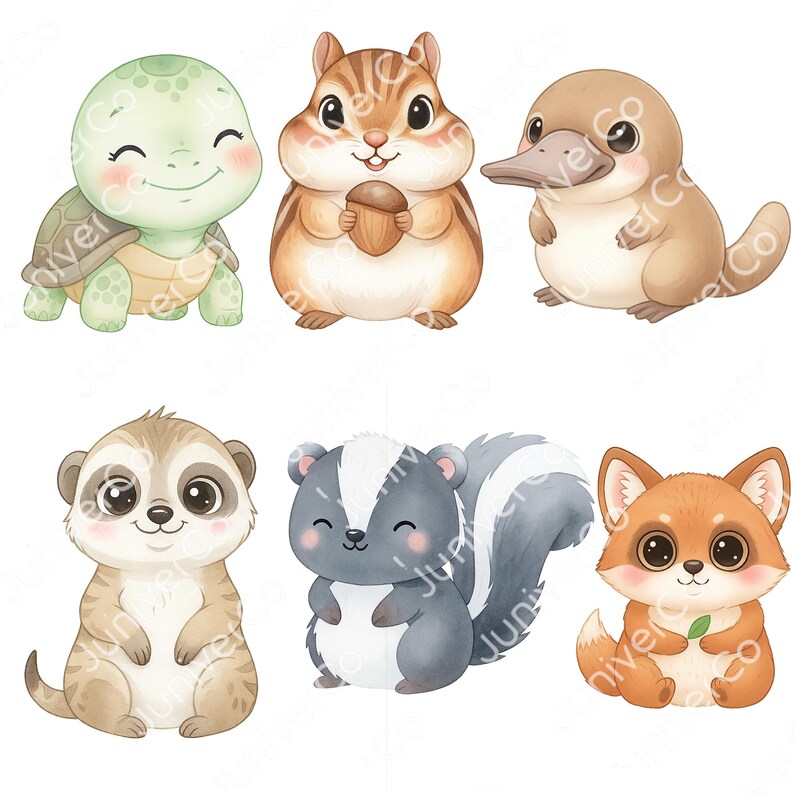 125 Baby Animals Clipart | Cute Animal Art for Kids Learning & Nursery ...