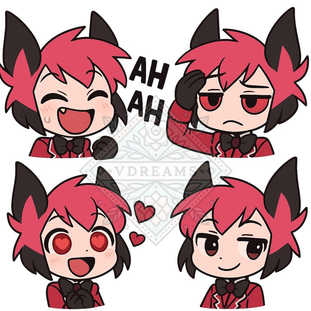 4x Alastor Kid Version Hazbin Hotel Emote - Etsy