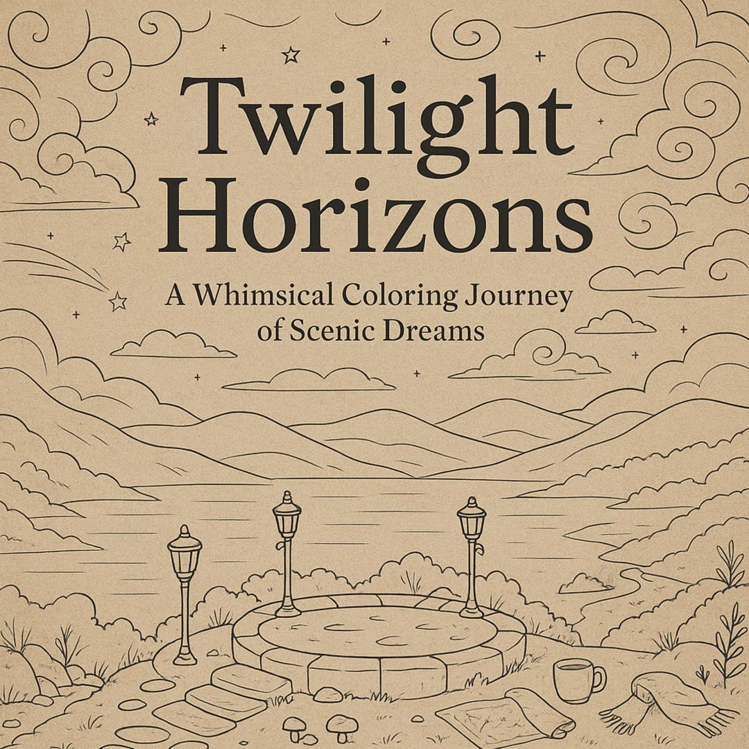 Twilight Horizons — A Whimsical Coloring Journey of Scenic Dreams ...