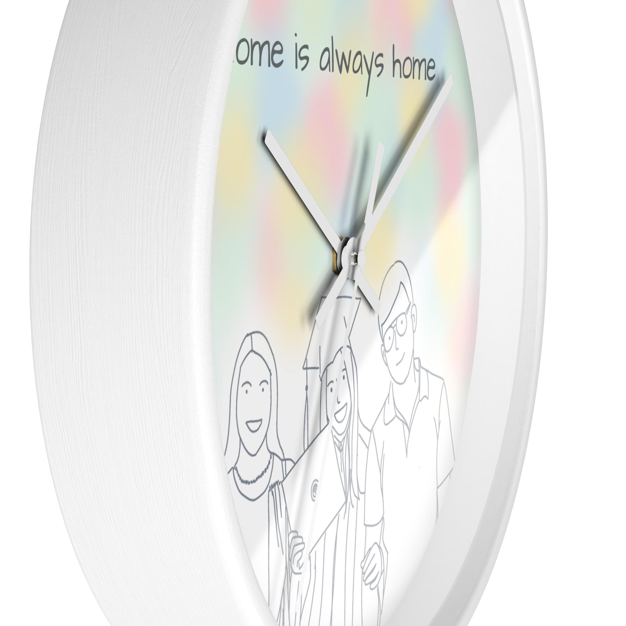 Custom Hand-drawn Wall Clock: Personalized Line Art Home Decor - Etsy