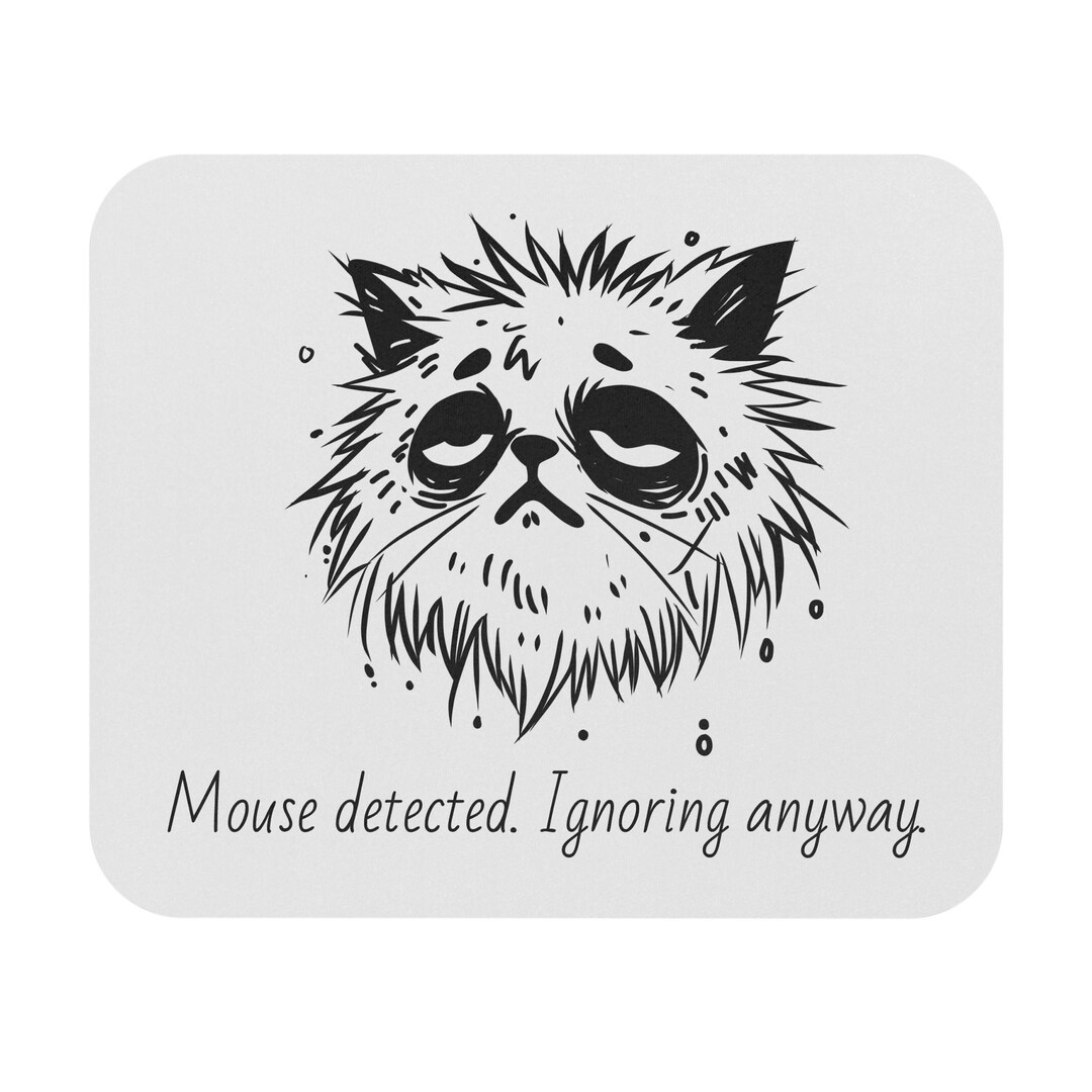 Funny Grumpy Cat Mouse Pad: Cat Lover Desk Decor - Etsy