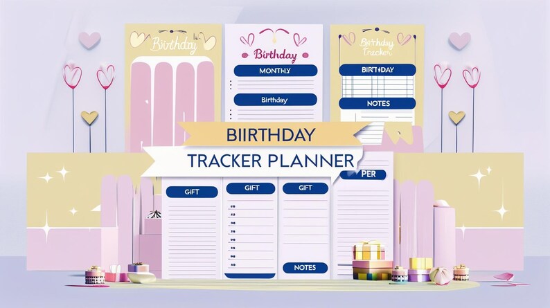 Birthday Tracker | Monthly Event Planner & Gift Log (PDF) - Etsy