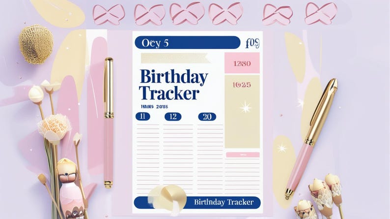 Birthday Tracker | Monthly Event Planner & Gift Log (PDF) - Etsy