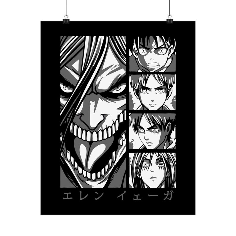 Eren Yeager Titan Evolution Poster: Dystopian Anime Wall Art - Etsy