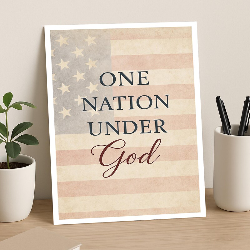 One Nation Under God Sign - Etsy