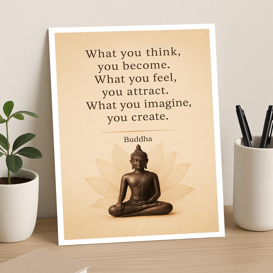 Buddha Quote Wall Art Print, Zen Inspirational Poster, Mindfulness ...