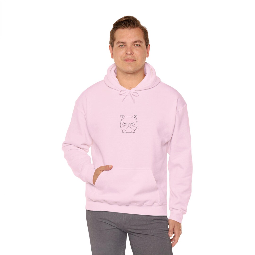 Grumpy Cat Unisex Hoodie, Cute Cat Apparel, Funny Sweatshirt, Pet Lover ...