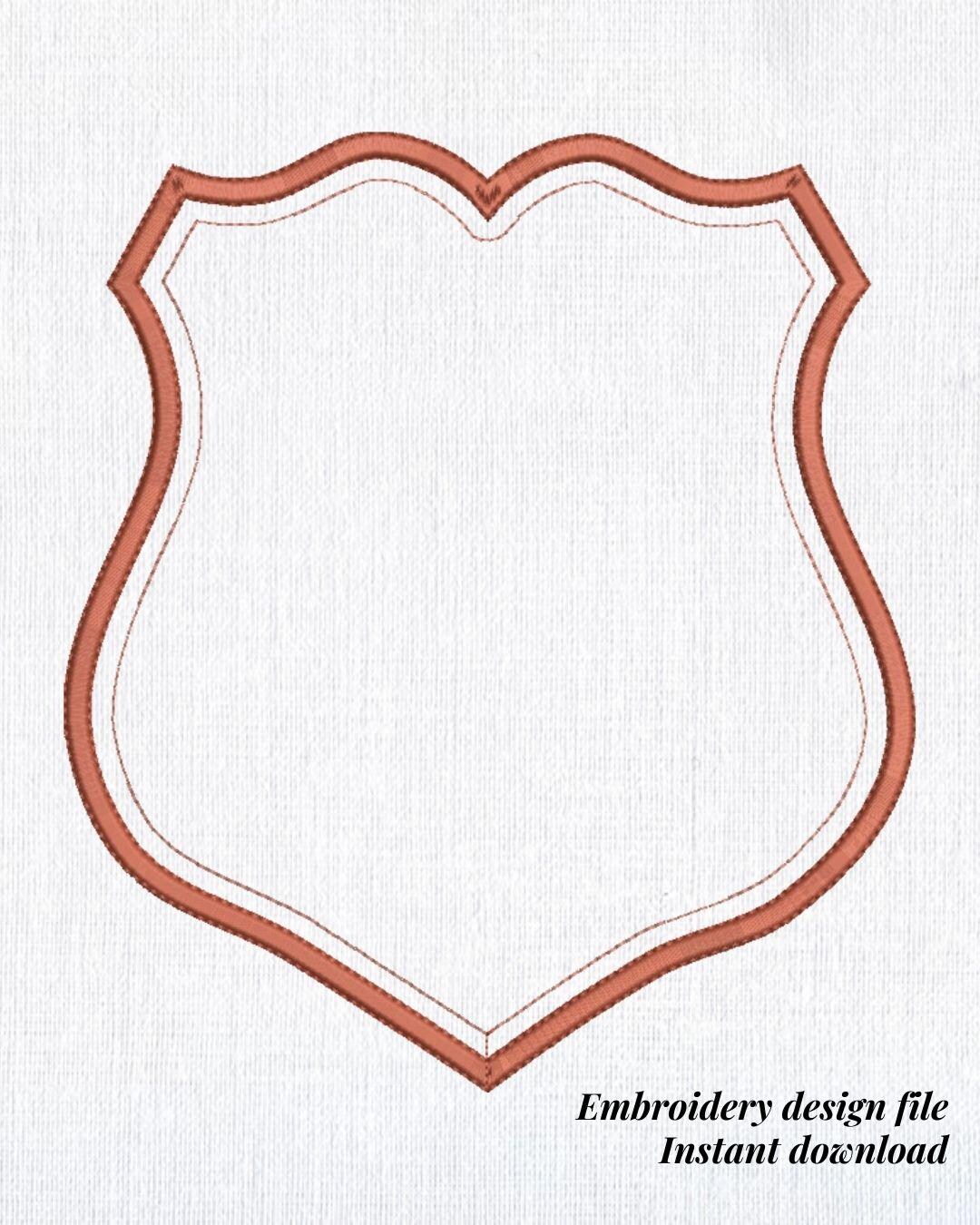 Shield Wedding Monogram Frame Embroidery Design - Bridal Crest Frame ...